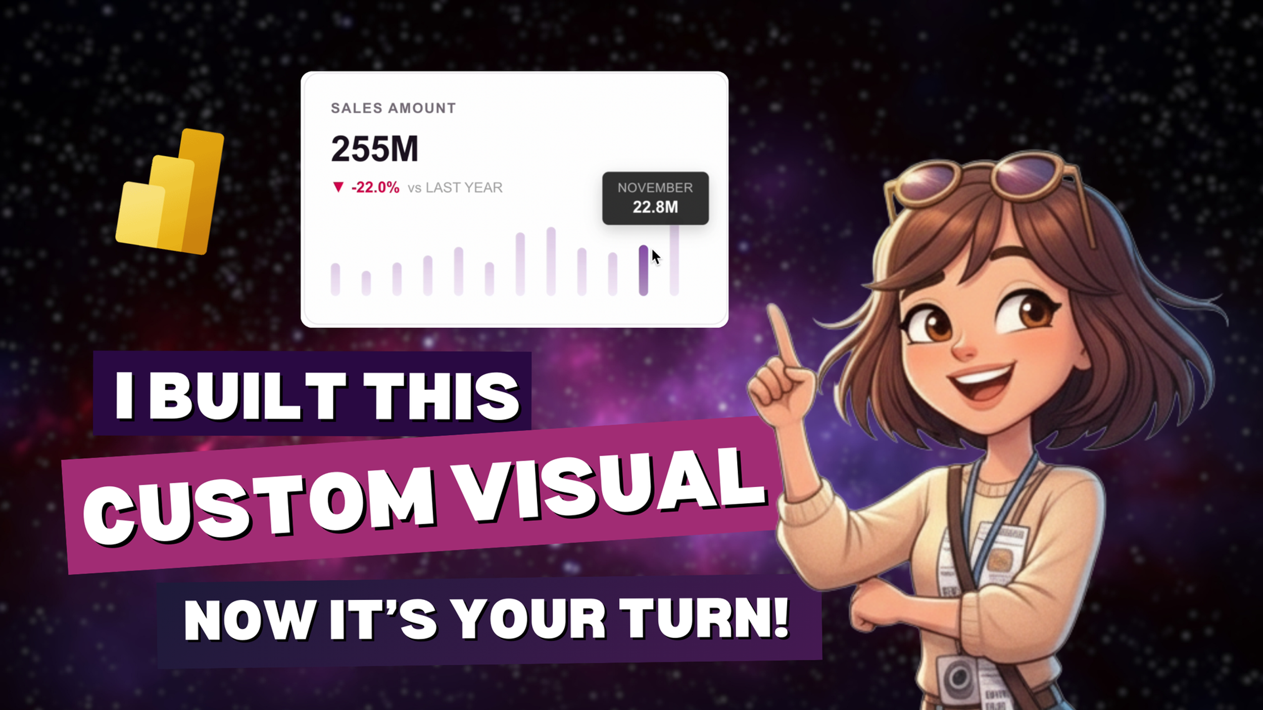 Vibe-Coded Custom Visual for Power BI: KPI Card With Sparkline, no SVG ...